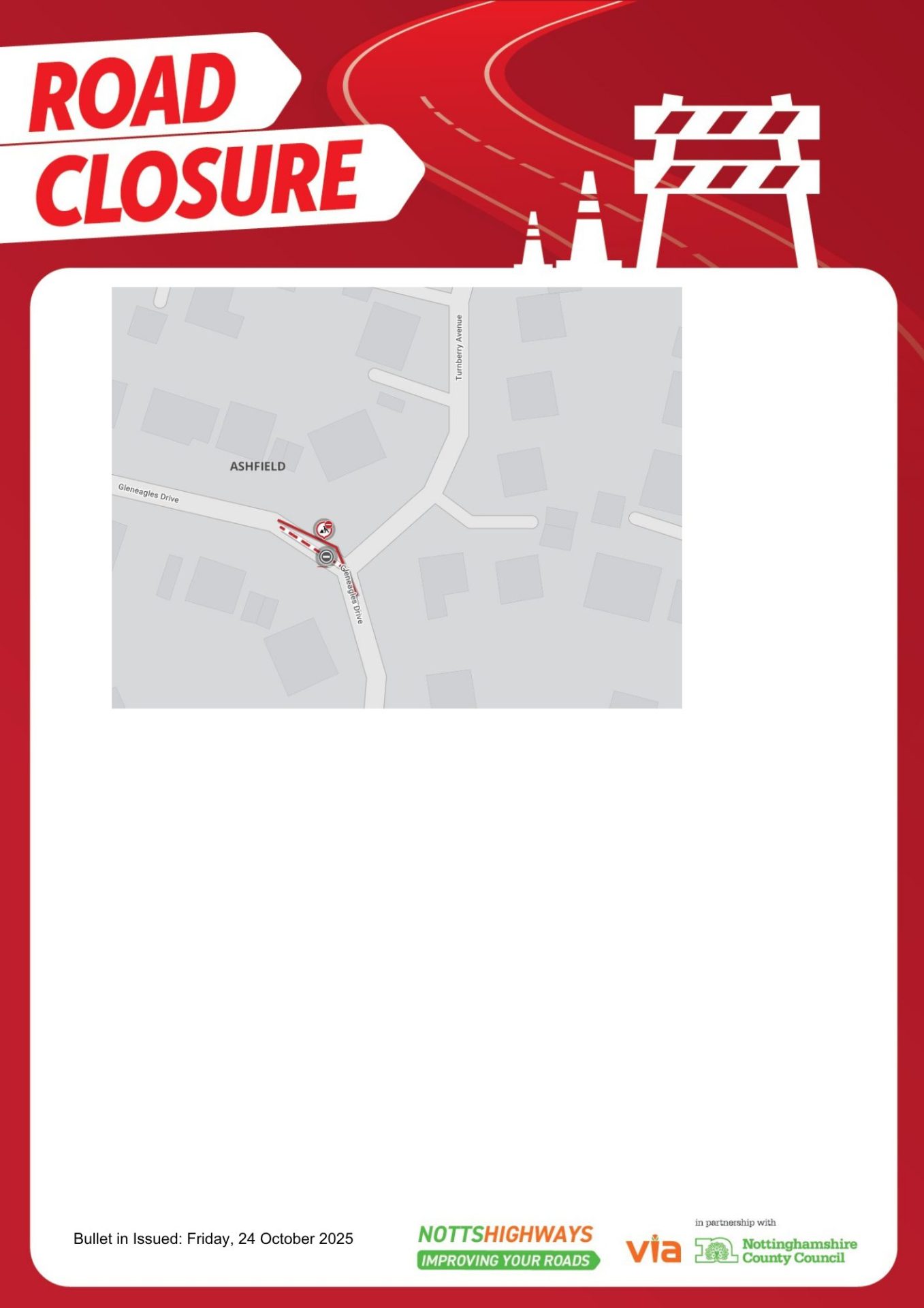 Road Closure Bulletin – Warsop Parish Council